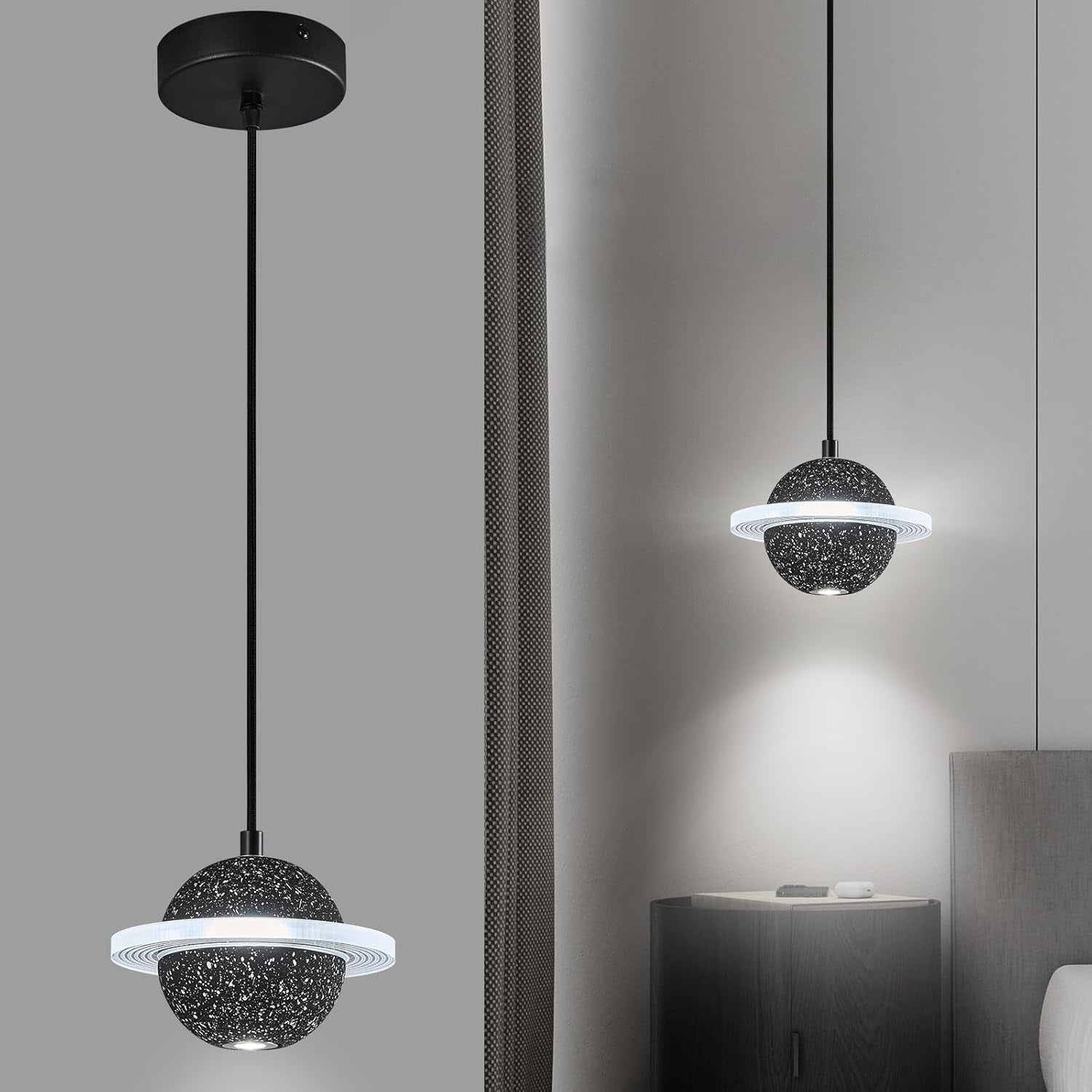 Modern LED Pendant Light Fixtures,Concrete Pendant Lights Kitchen ...