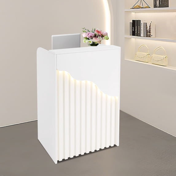 Modern LED Reception Front Desk Checkout Reception Counter with ...