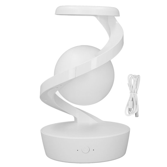 Modern LED Spiral Table Lamp w/ Levitation Ball, Touchless Wave Sensor ...