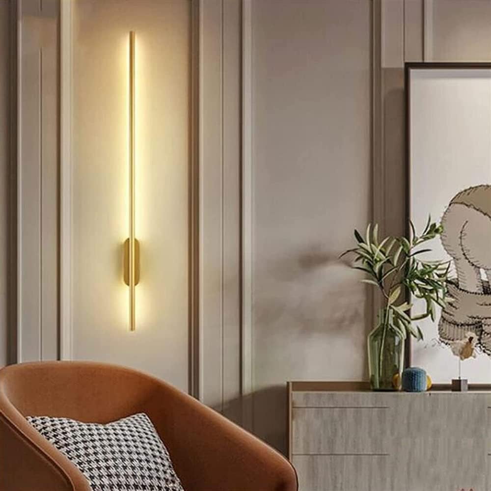 Modern LED Strip Wall Lamp, Dimmable Aluminum Wall Lights Bedroom ...