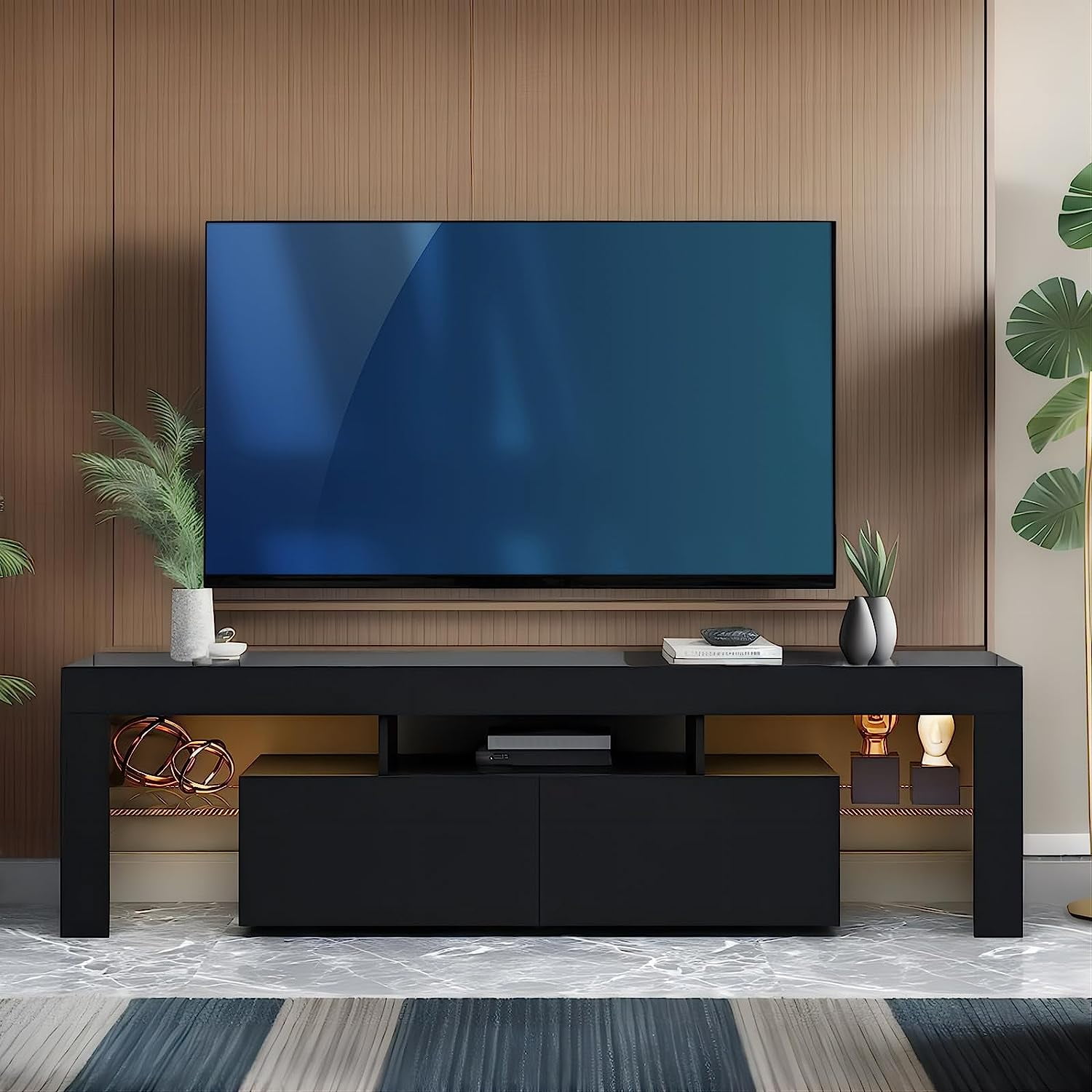 Modern LED TV Stand with Large Storage Drawer for 40 50 55 60 65 70 75 ...
