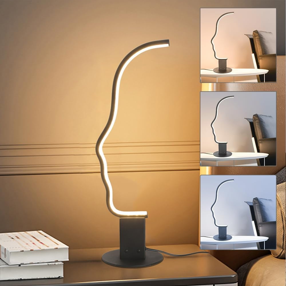 Modern LED Table Lamp，Minimalist Dimmable Desk Lamp, 3 Color ...