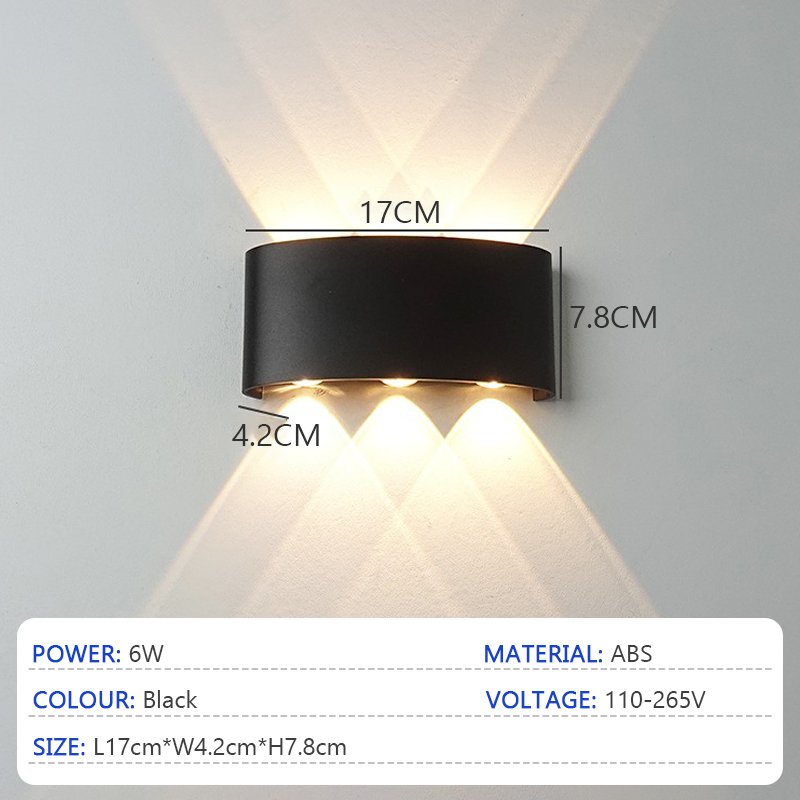 Modern LED Wall Lights Indoor and Outdoor Waterproof Wall Lights Living ...