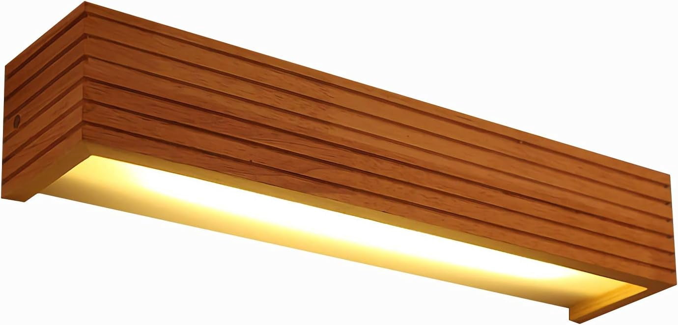 Modern LED Wall Sconces, Dimmable Wood Wall Light Fixtures Indoor ...