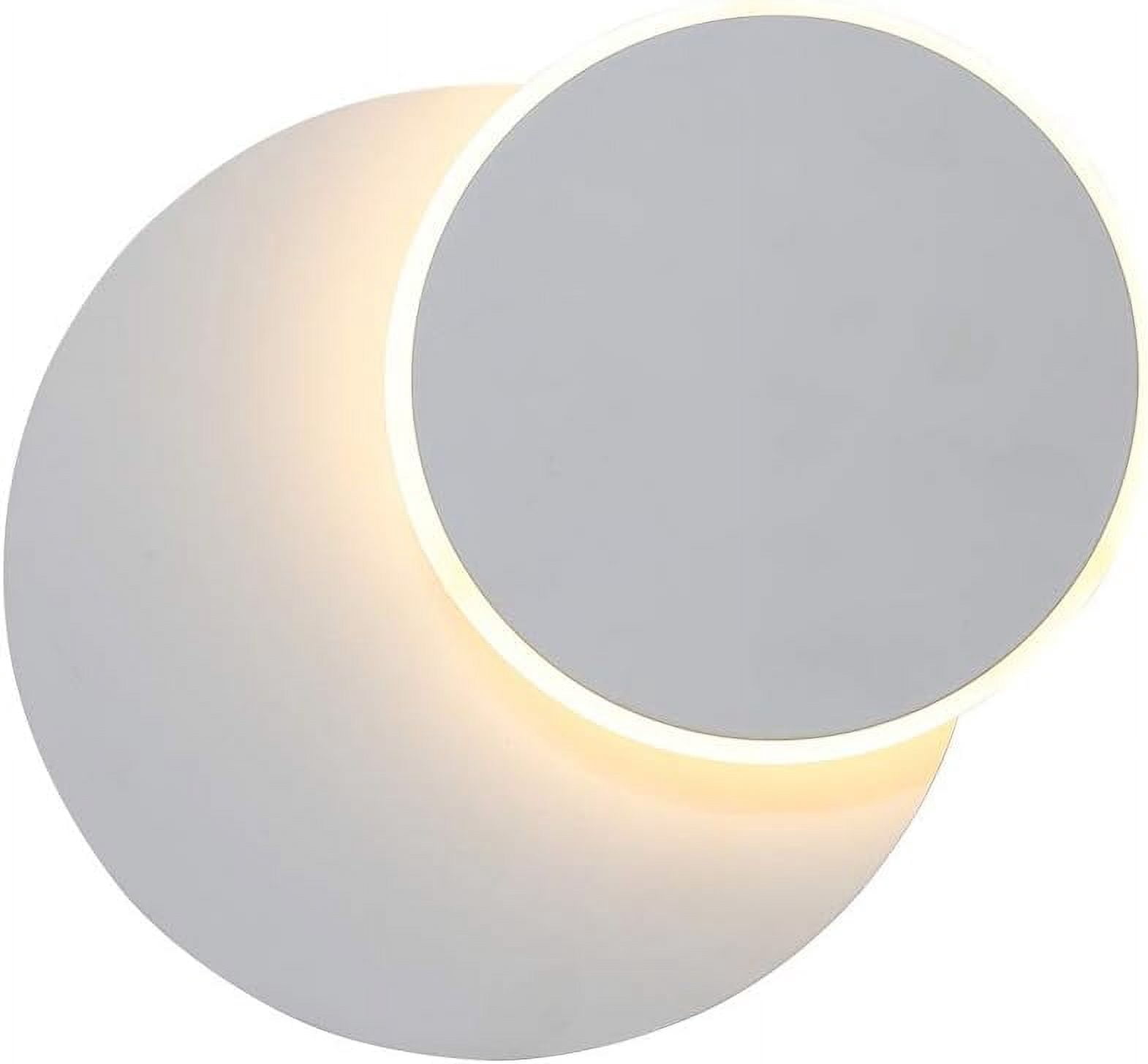 Modern LED Wall Sconces Indoor, Metal Round Wall Lighting Fixture ...