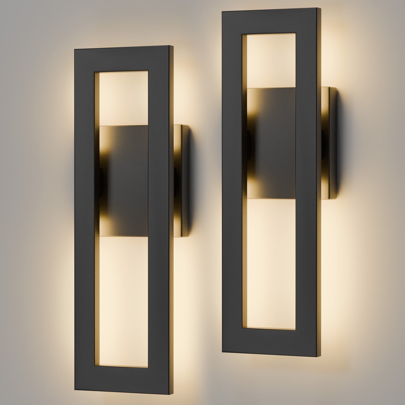 Modern LED Wall Sconces Porch Wall Lights Rectangular Exterior Wall ...