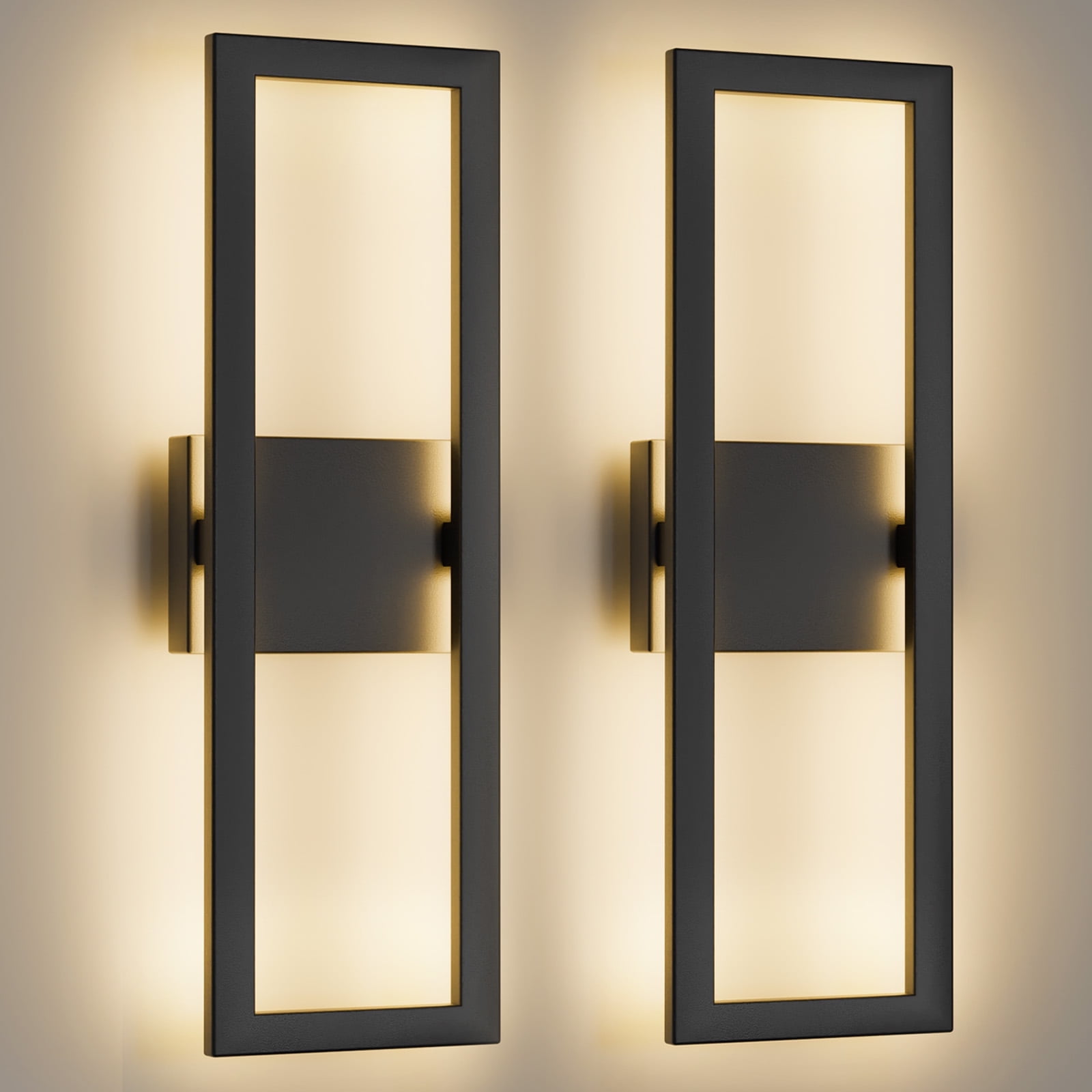 Modern LED Wall Sconces Porch Wall Lights Rectangular Exterior Wall ...