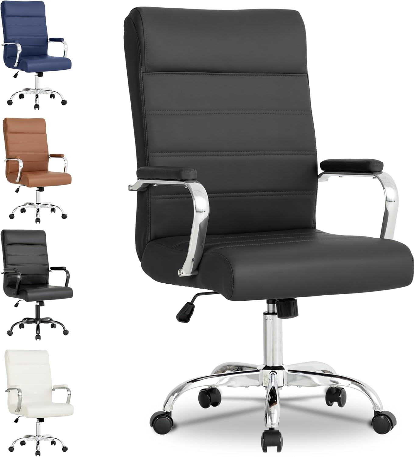 Modern Leather Conference Room Chair, High Back Home Office Chair ...