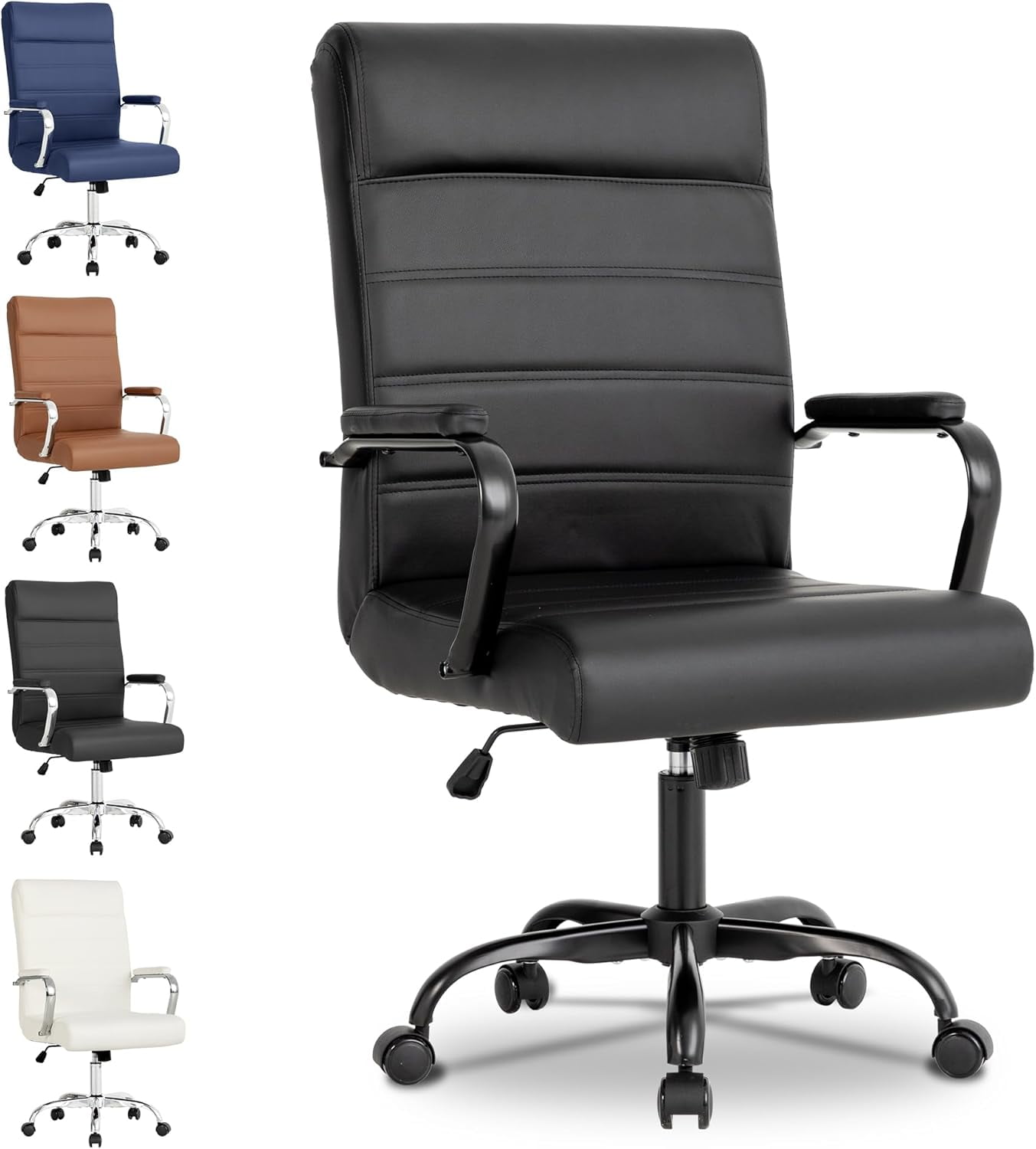 Modern Leather Conference Room Chair, High Back Home Office Chair ...