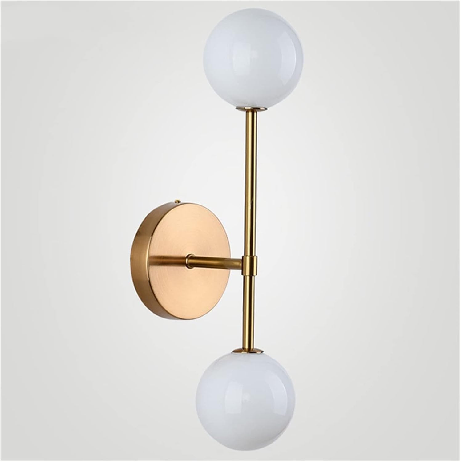 Modern Led Wall Lamp Golden Wall Lights with Milky Special Glass Round ...