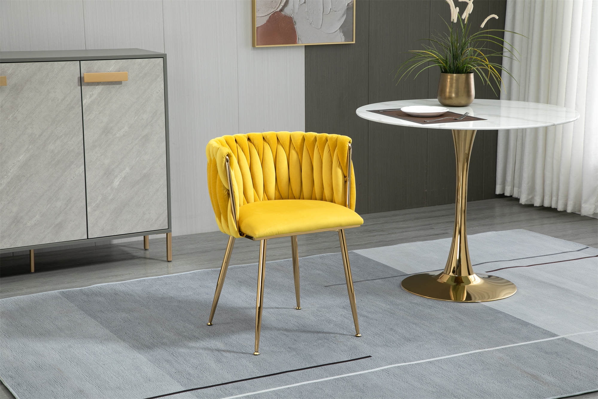 Modern Leisure Dining Chair, Velvet Accent Chair, Single Sofa Reading ...