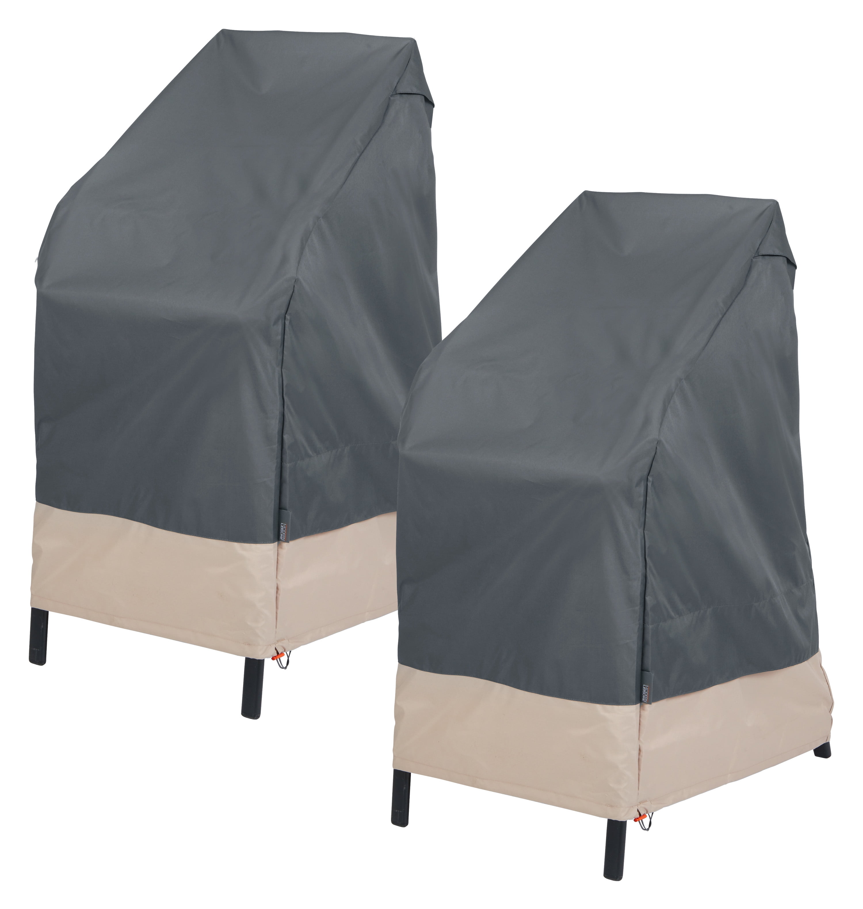 Modern Leisure Renaissance Stackable/High Back Bar Chair Cover, 2-Pack ...