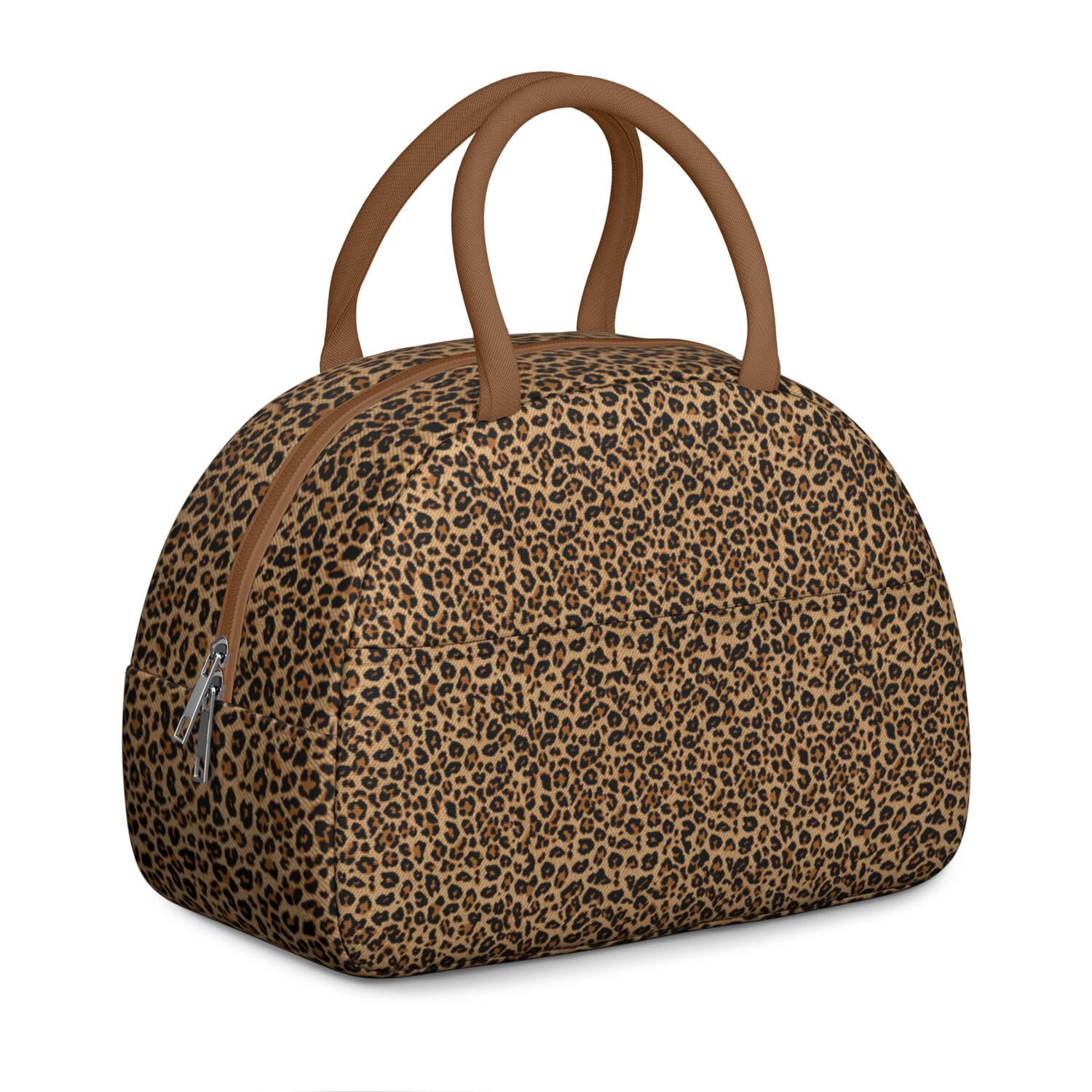 Modern Leopard Lunch Bag – Chic Animal Spot Design with Abstract ...