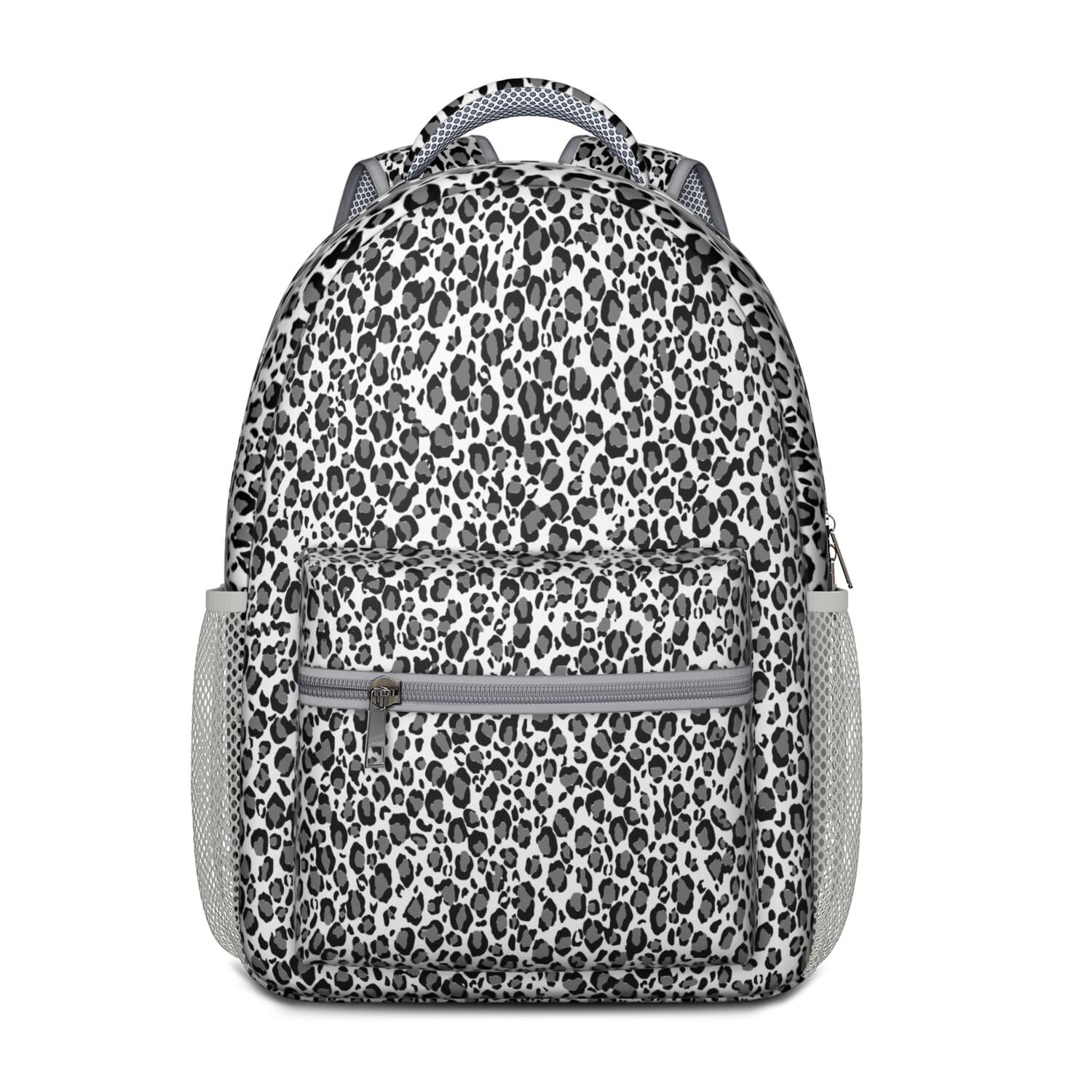 Modern Leopard Print Ergonomic Backpack - Waterproof Bookbag with ...