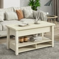 Modern Lift Top Coffee Table with Open Storage Shelf, Wood Lift ...