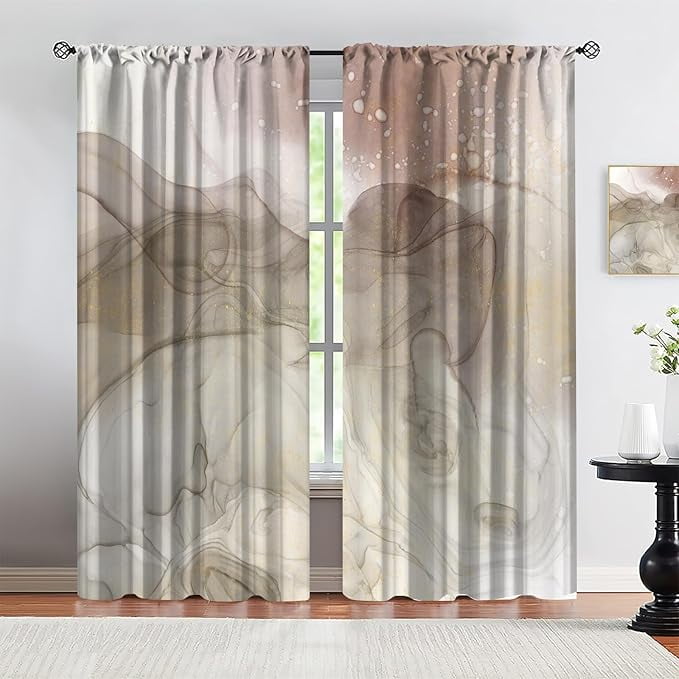 Modern Light Grey Curtains Misty Gray Blackout Curtains Privacy Drapes ...