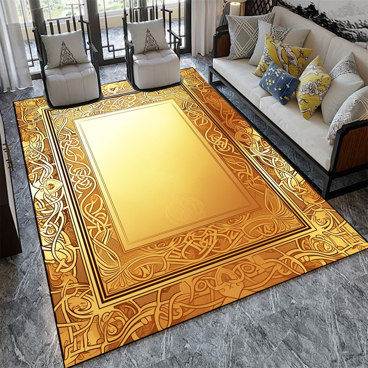 Modern Light Luxury Living Room Rugs Sofa Coffee Table Blanket Room ...