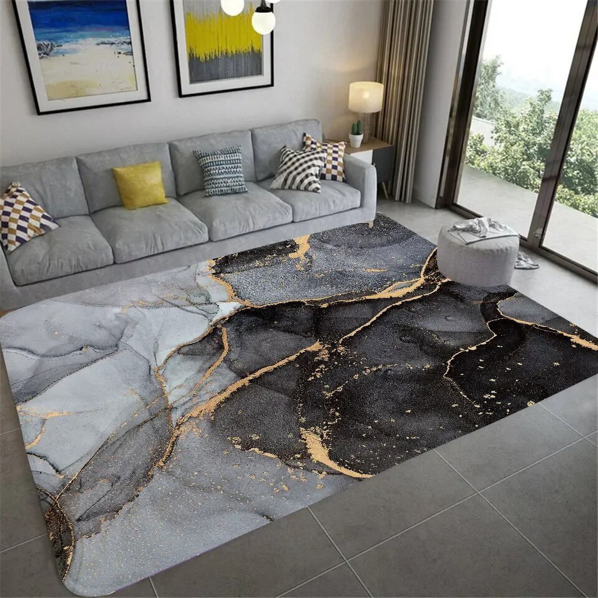 Modern Light Luxury Marble Carpets Living Room Abstract Art Large Area ...