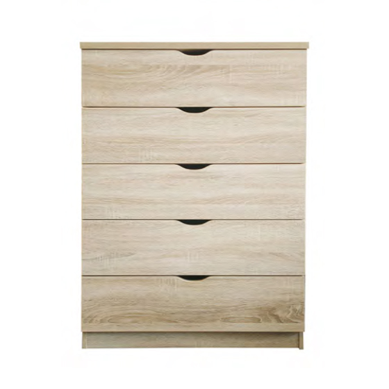 Modern Light Oak 5-Drawer Chest Dresser for Bedroom or Office - Walmart.com