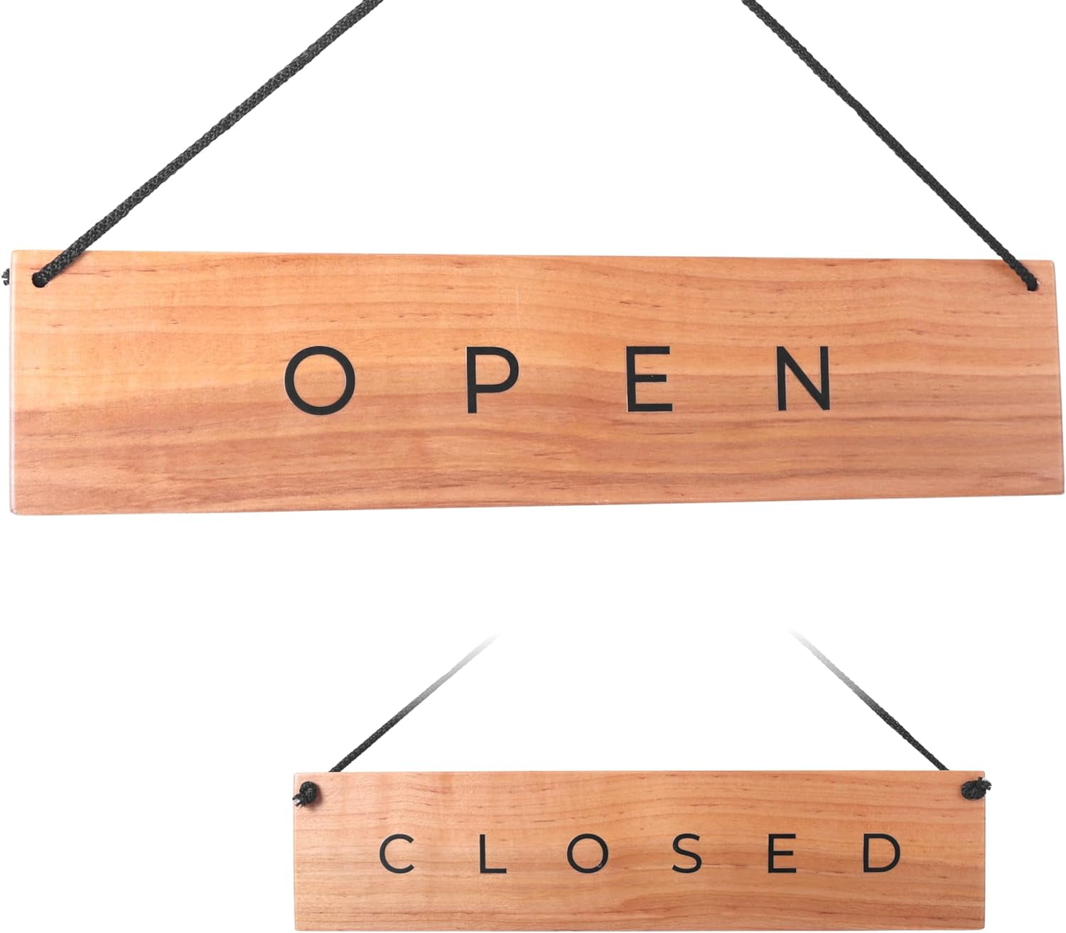 Modern Light Wooden Open Closed Sign - Double-Sided Open Sign for ...