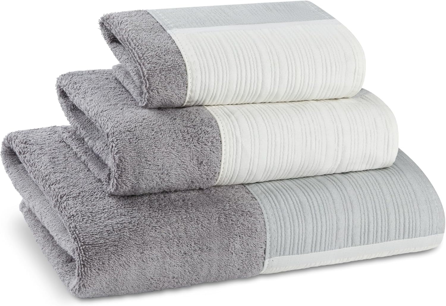 Modern Line Towel Set - 3-Piece Bath Ensemble with Unique Design ...