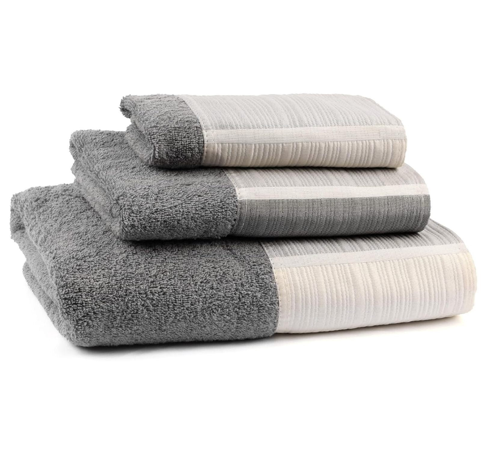 Modern Line Towel Set - 3-Piece Bath Ensemble with Unique Design ...