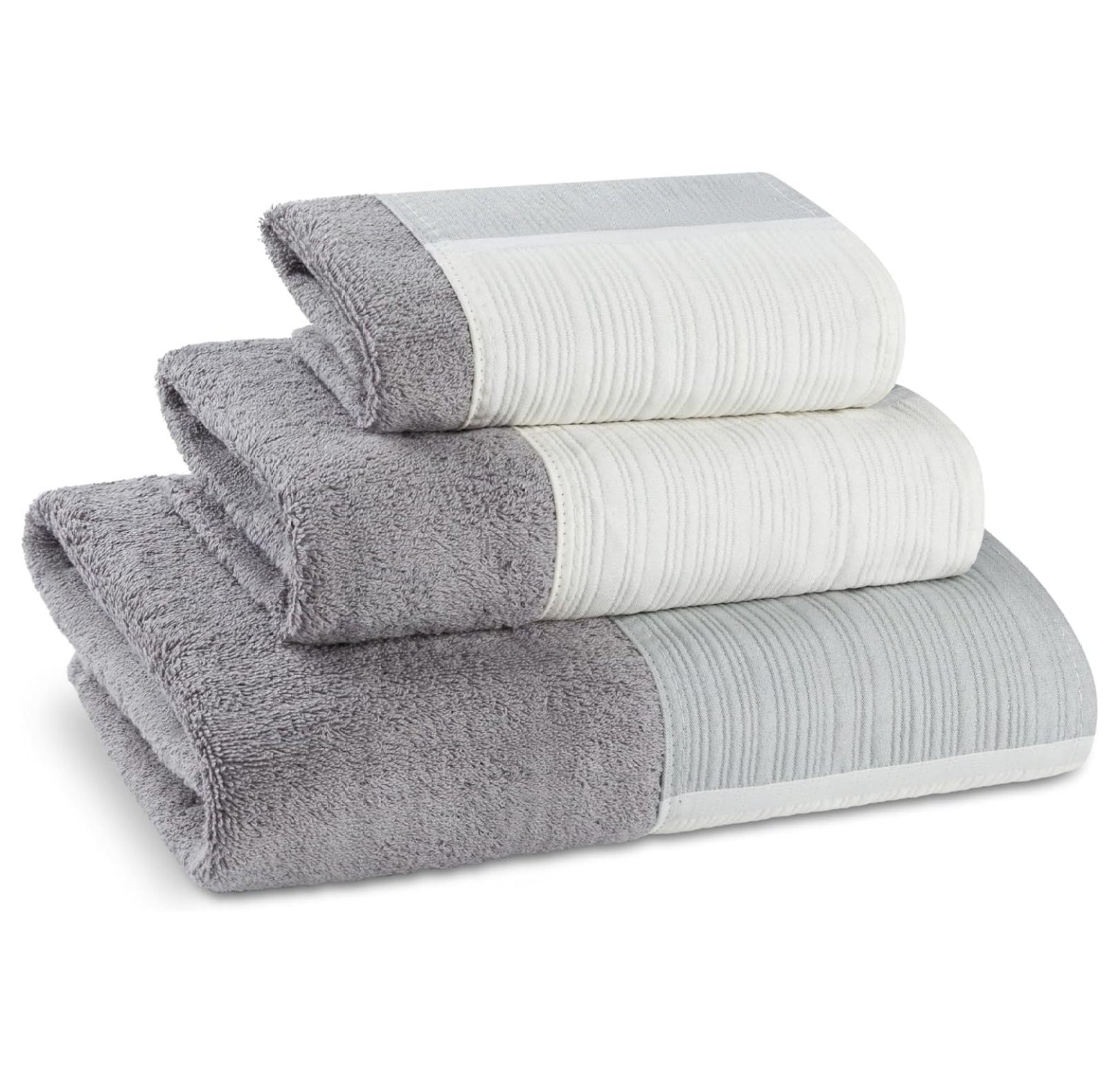 Modern Line Towel Set - 3-Piece Bath Ensemble with Unique Design ...
