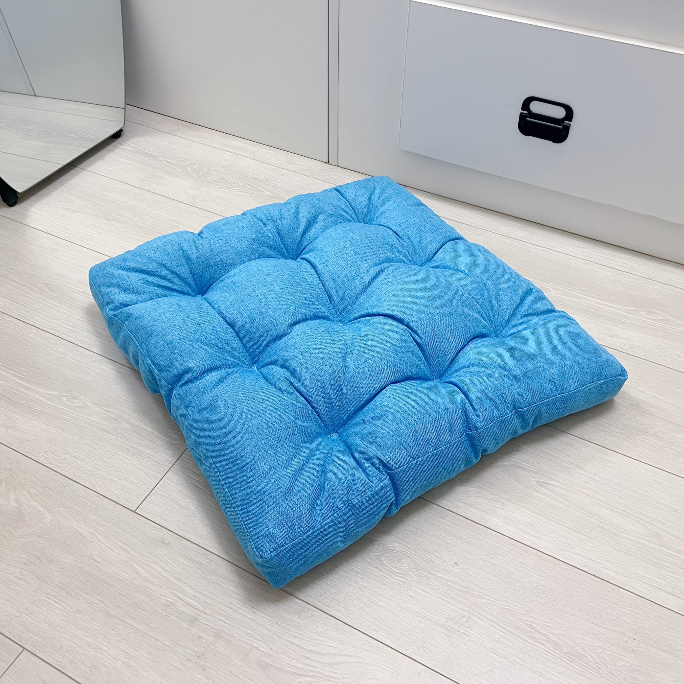 Modern Linen Floor Cushion, Thick Polyester Fiber, Square Shape, All ...