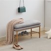 Duhome Indoor Sitting Bench - Faux Leather, Metal Base, White - Ideal ...