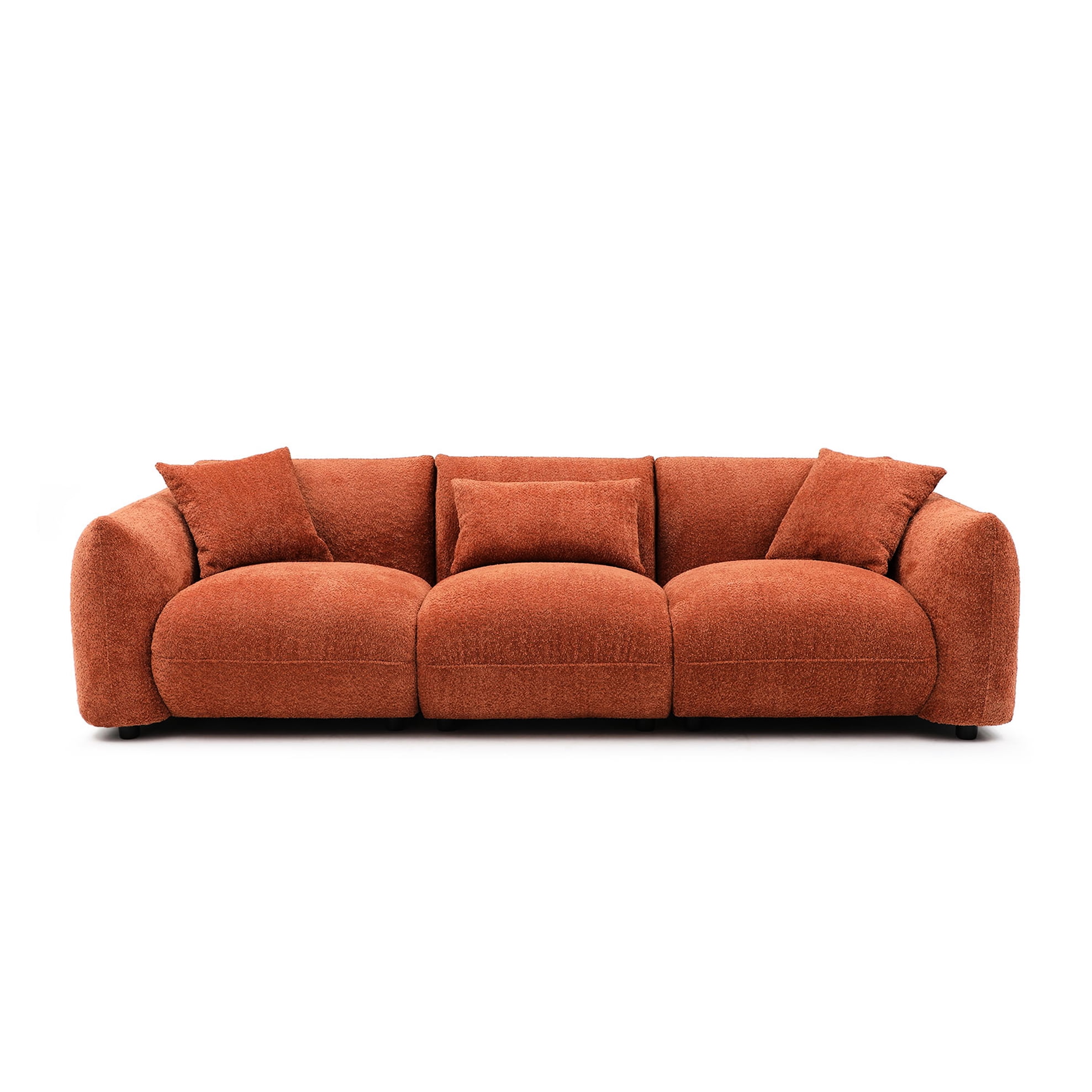 Modern Living Room Couch In Orange - Design Bedroom Furniture With Leg ...