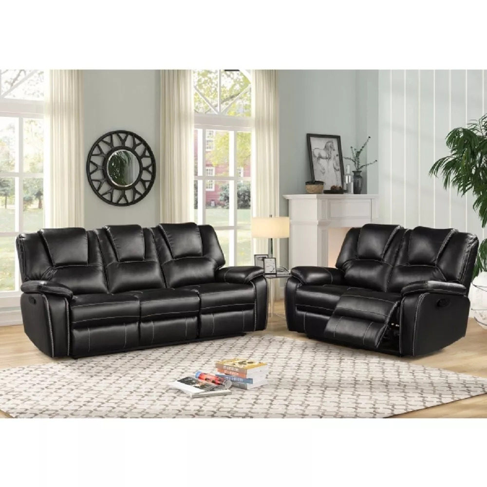 Modern Living Room Power Reclining 2 Piece Sofa Set, Plush Pillow Top ...