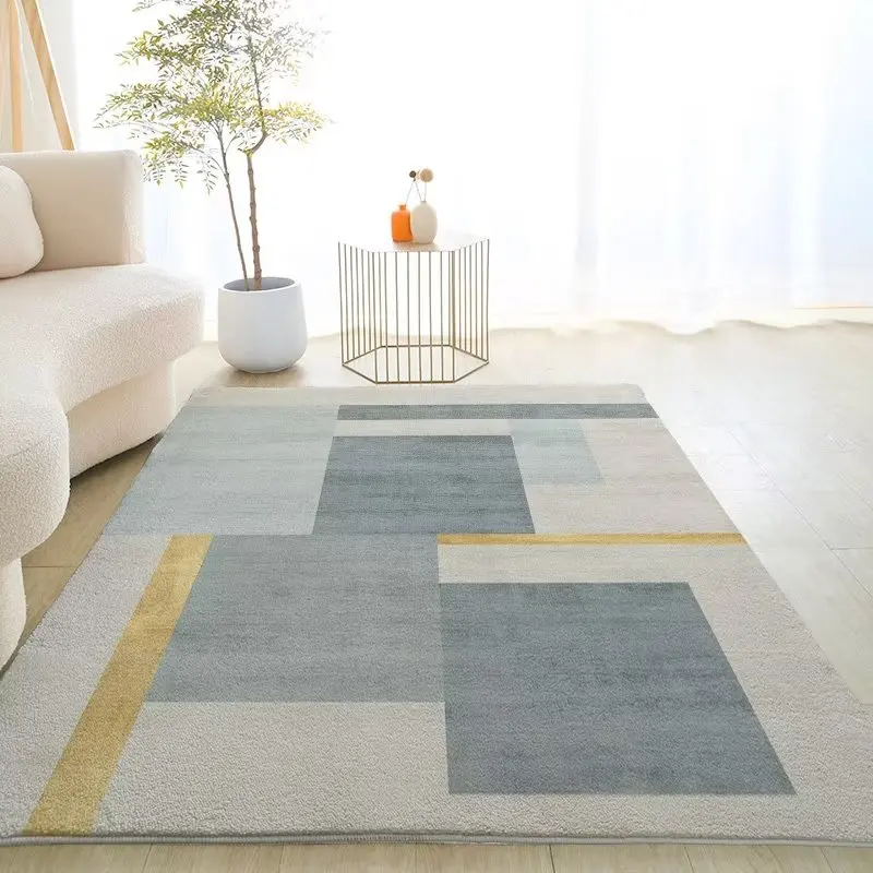 Modern Living Room ration Carpet Simple Light Colored Soft Rug Bedrooms ...