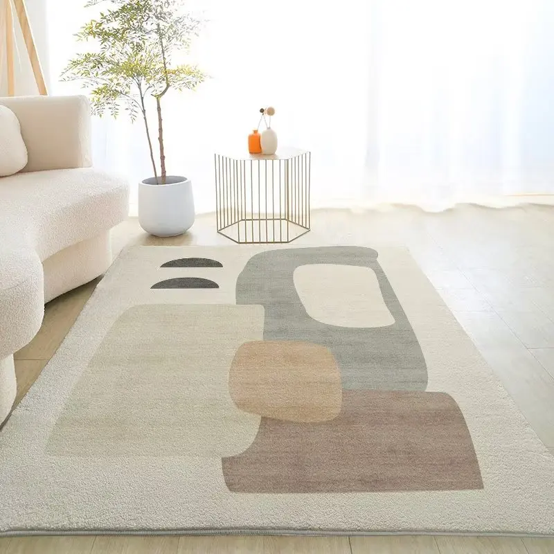 Modern Living Room ration Carpet Simple Light Colored Soft Rug Bedrooms ...
