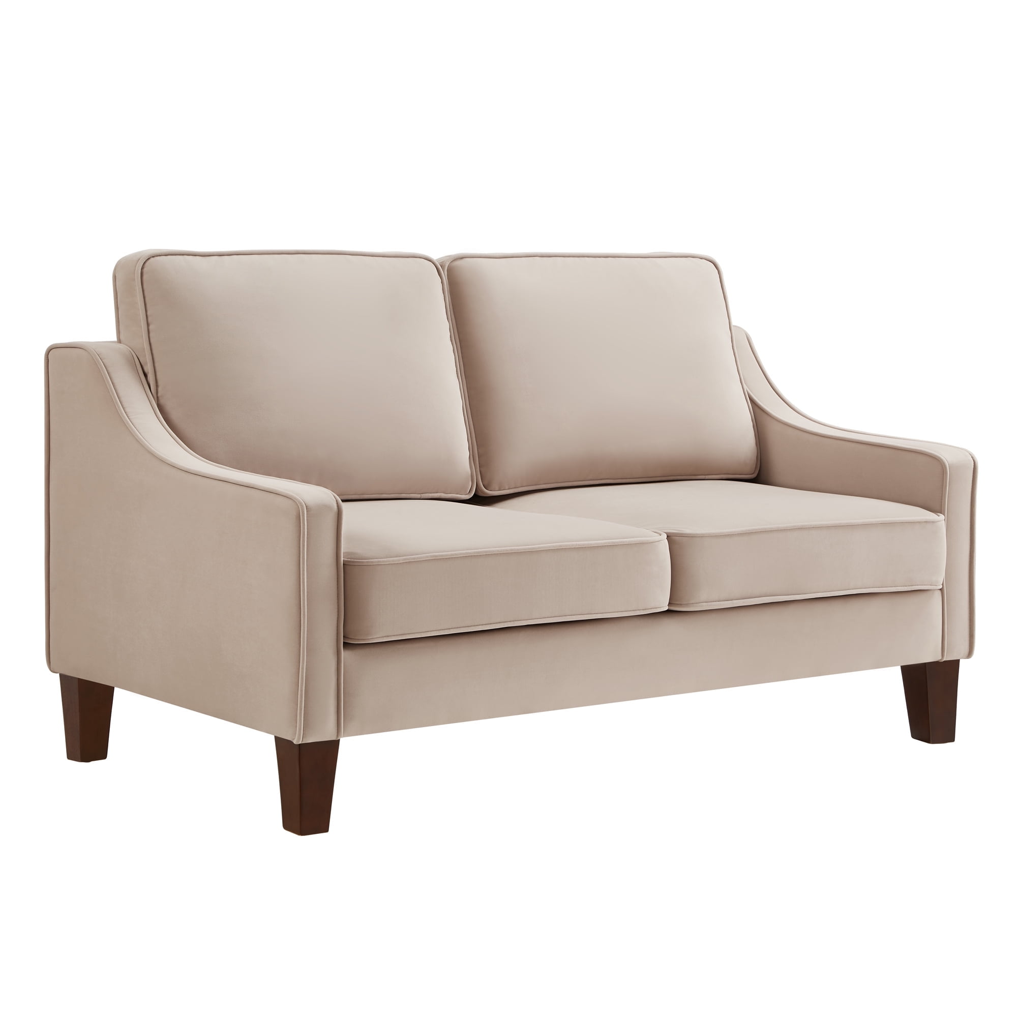Modern Loveseat Sofa, 2 Seat Love Sofa Chair with Scooped Armrest and ...
