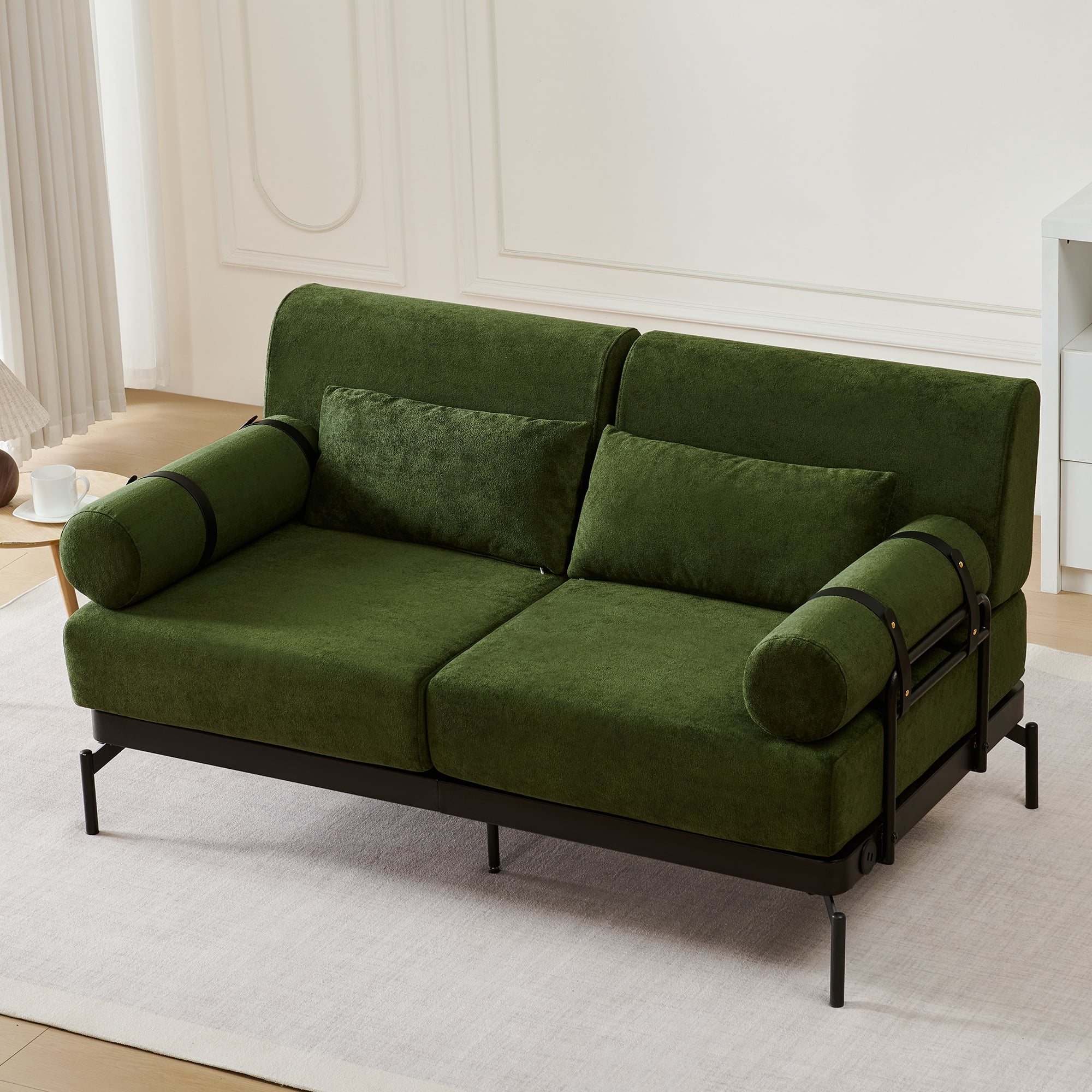 Modern Loveseat Sofa 59" Sofa Couch 2-Seater Sofa with Flexible USB ...