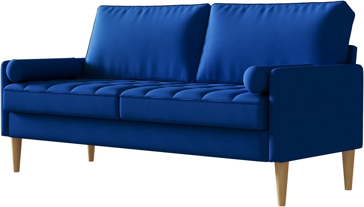 Modern Loveseat Sofa - Couch with Spring Cushions for Small Spaces ...