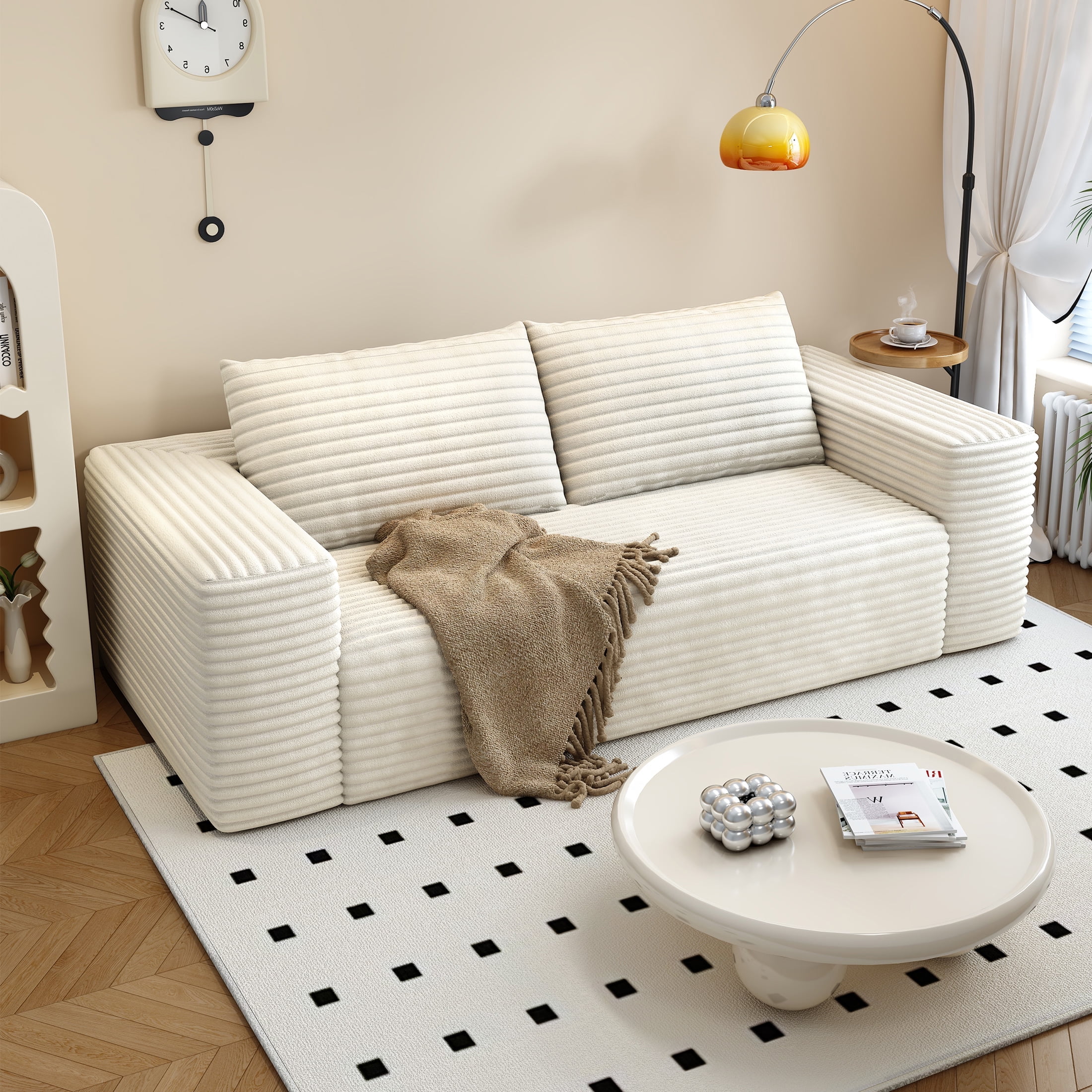 Modern Loveseat Sofa,Modular Couch with Deep Seat Memory Foam,Comfy ...