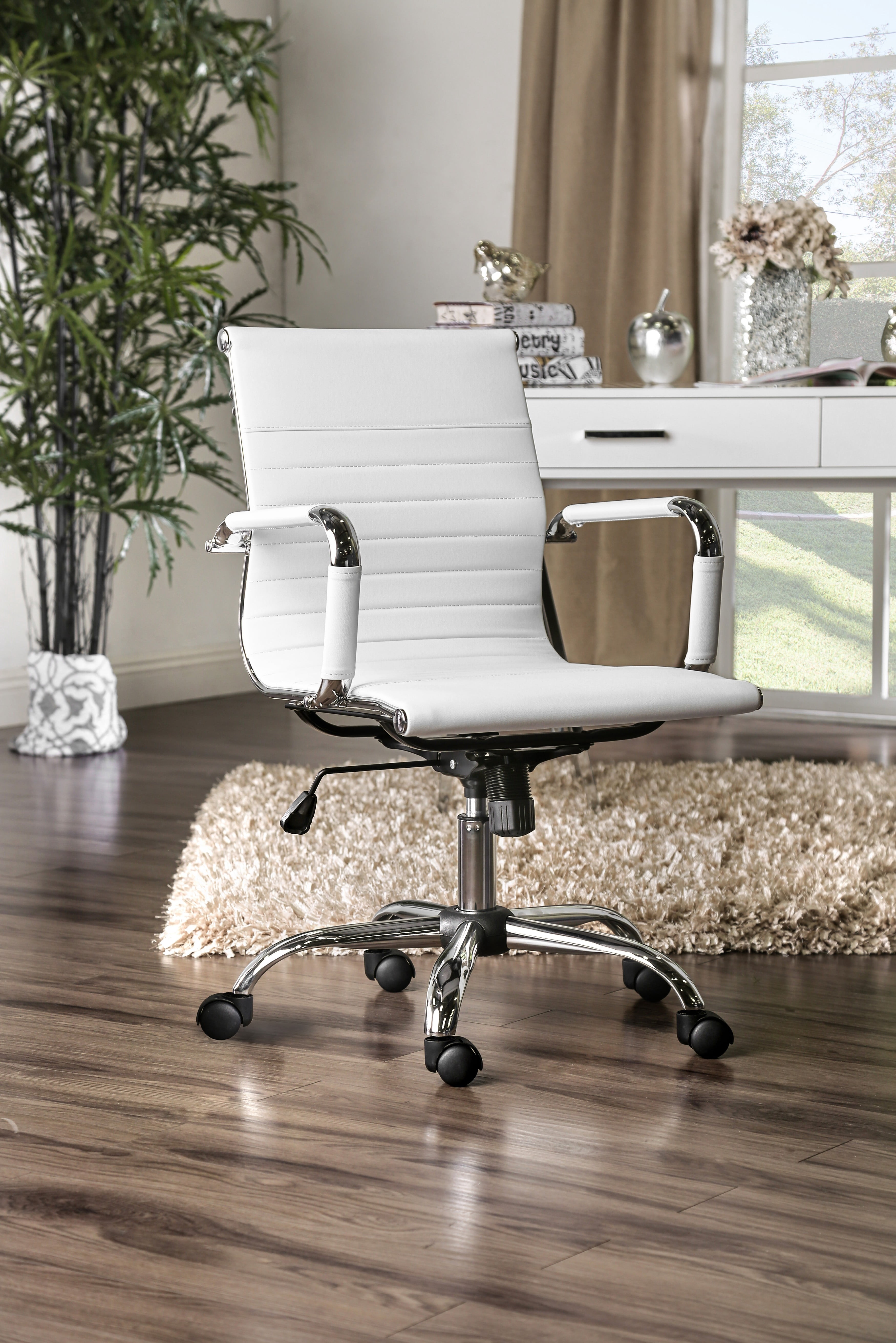 Modern Low Back Home Office Chair Computer Executive Desk Chair Pu ...