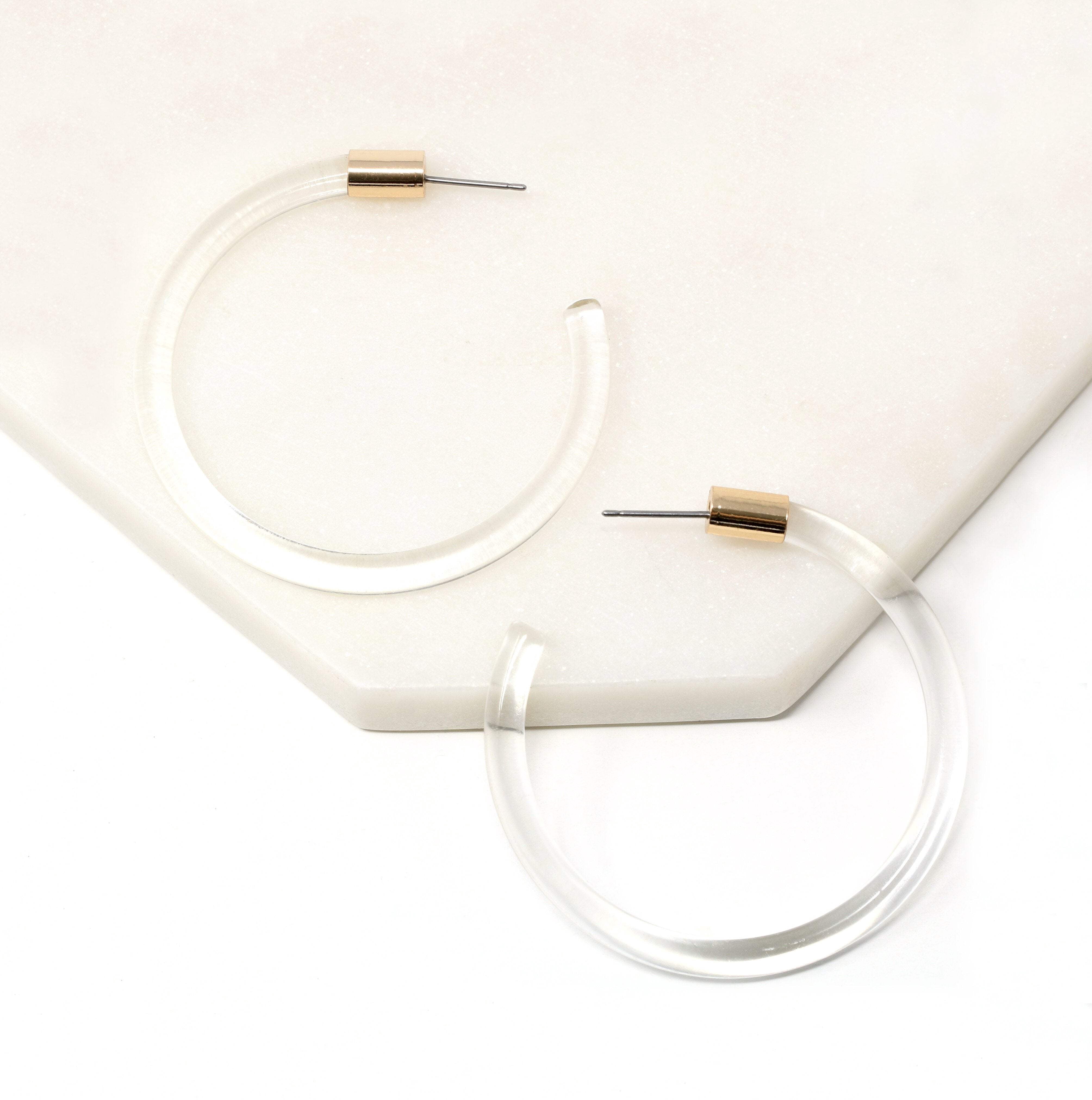 Modern Lucite Clear Hoops - Walmart.com