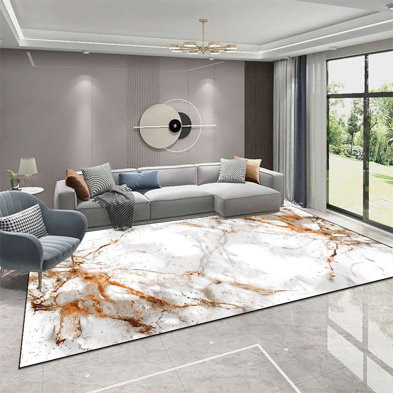 Modern Luxury Carpets for Living Room Marble Abstract Carpet Home ...