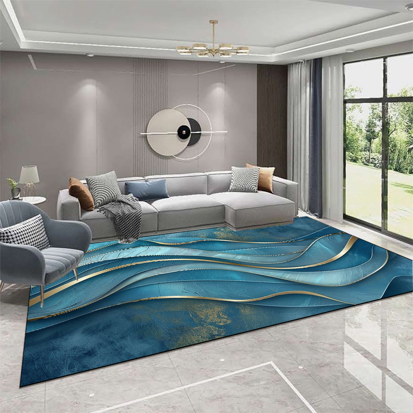 Modern Luxury Carpets for Living Room Marble Abstract Carpet Home ...
