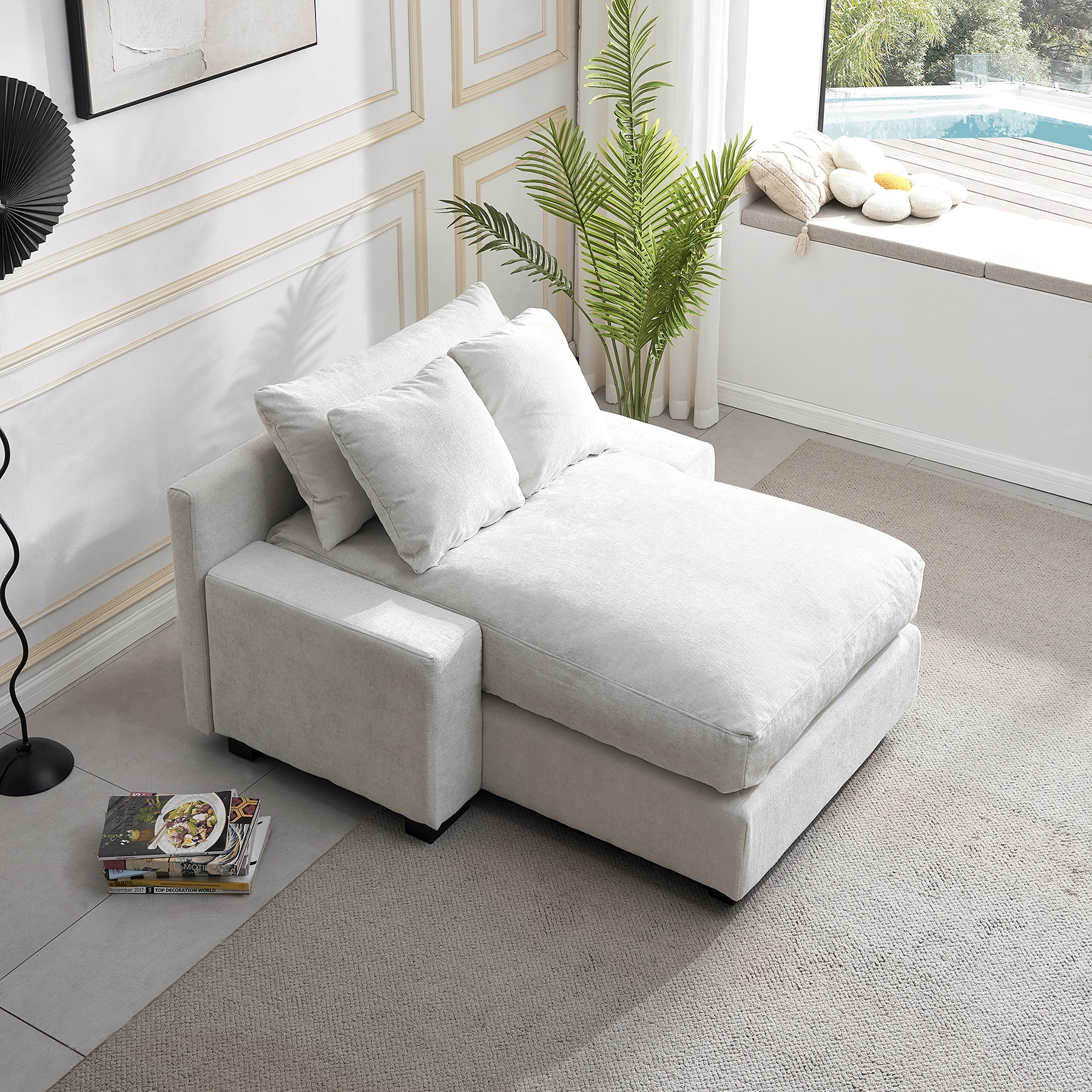 Modern Luxury Chenille Upholstered Sofa Couch, High-Quality Sleeper ...