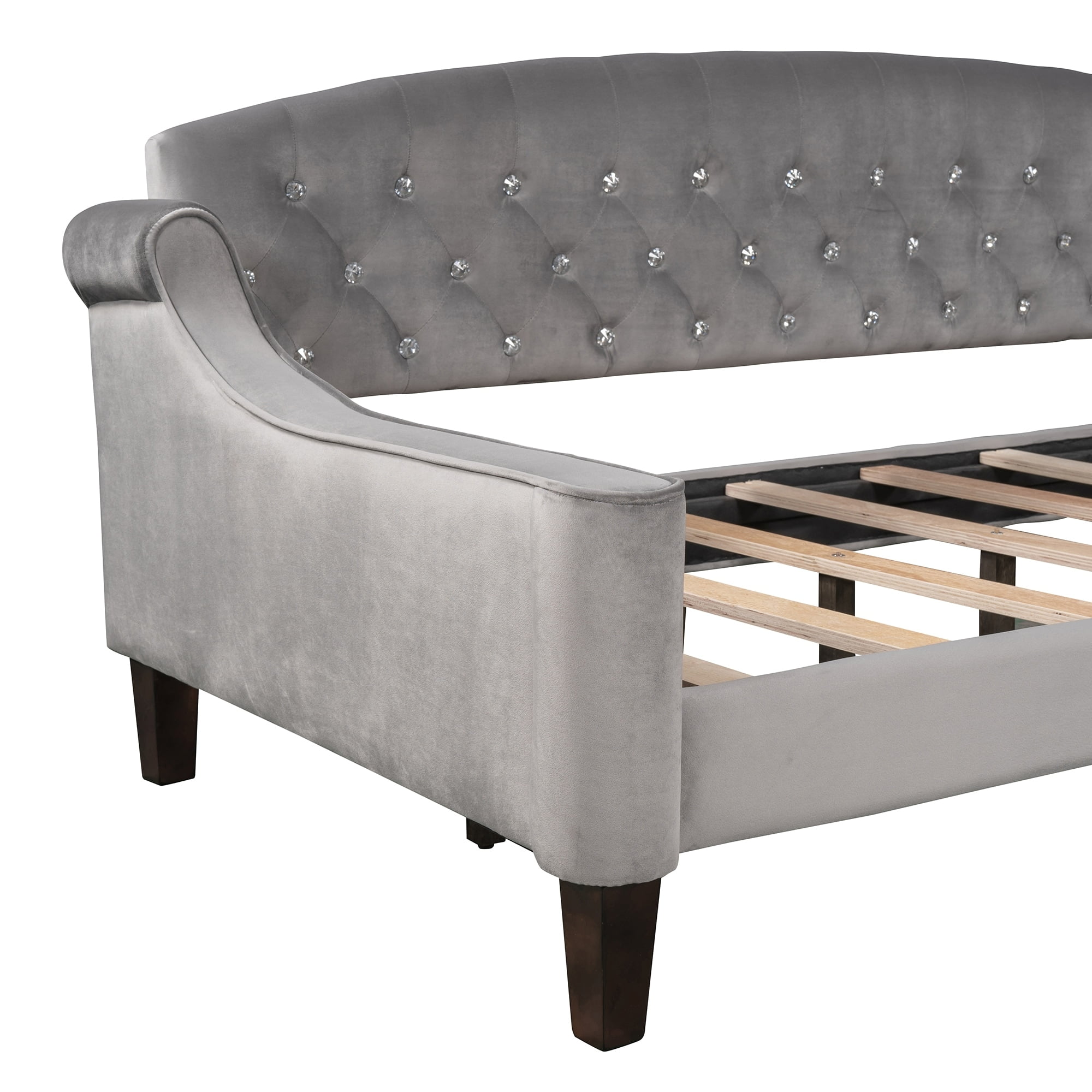 Modern Luxury Daybed with Button Tufted Upholstered Wingback and ...