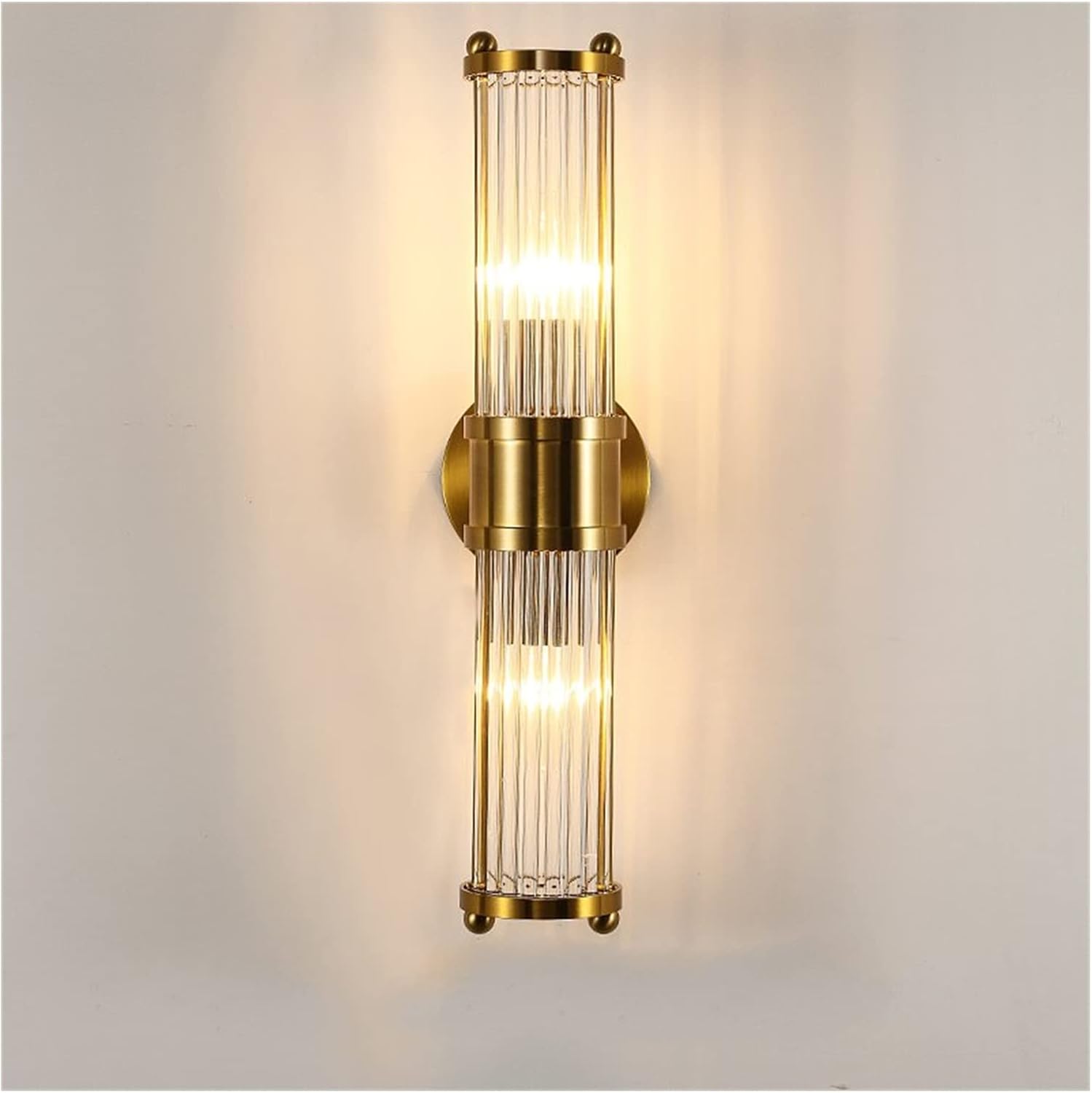 Modern Luxury Gold Crystal Wall Lamp LED Simple Shell Light Compatible ...