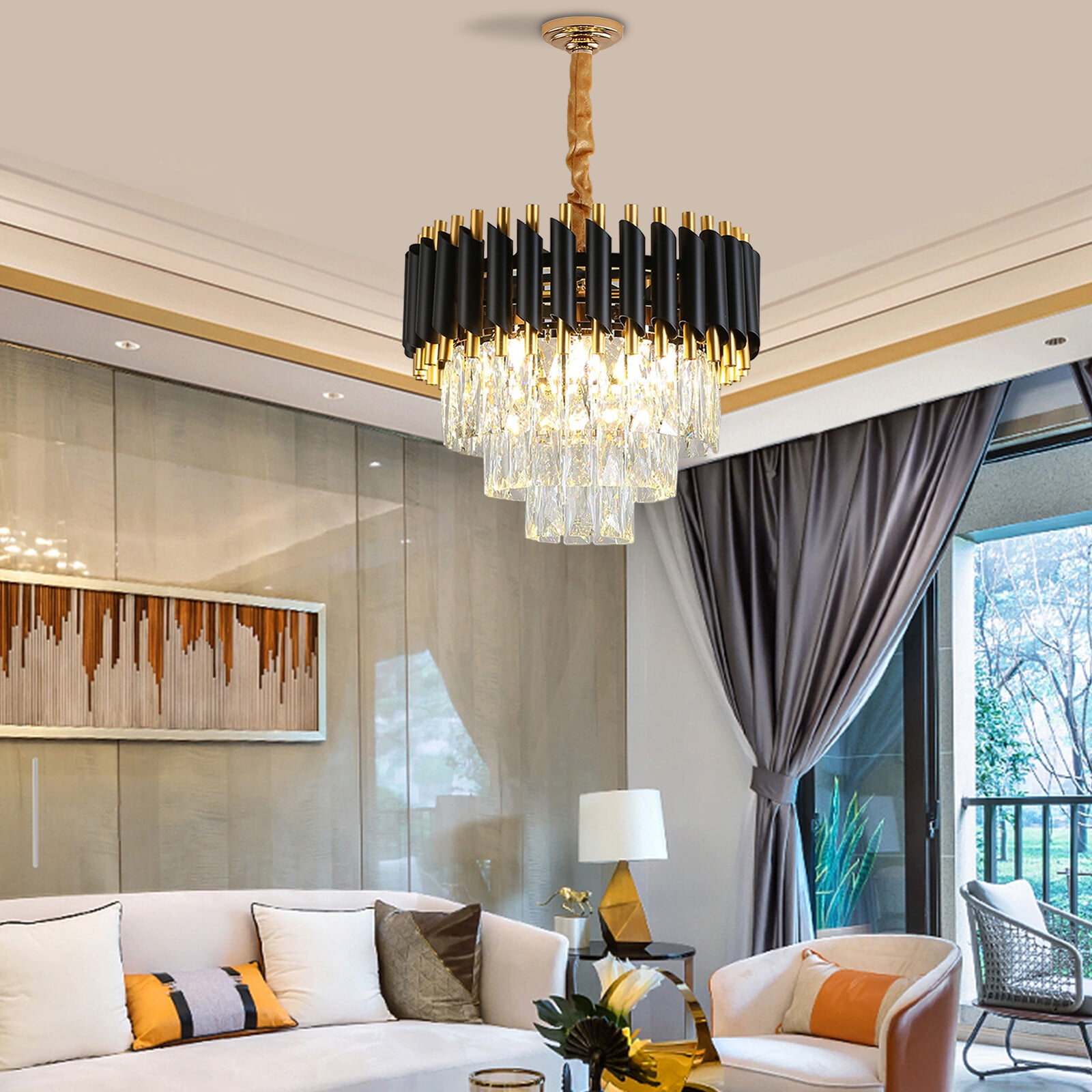Modern Luxury K9 Crystal LED Chandelier Lamp Ceiling Light Fixture Pendant Lamp - Walmart.com