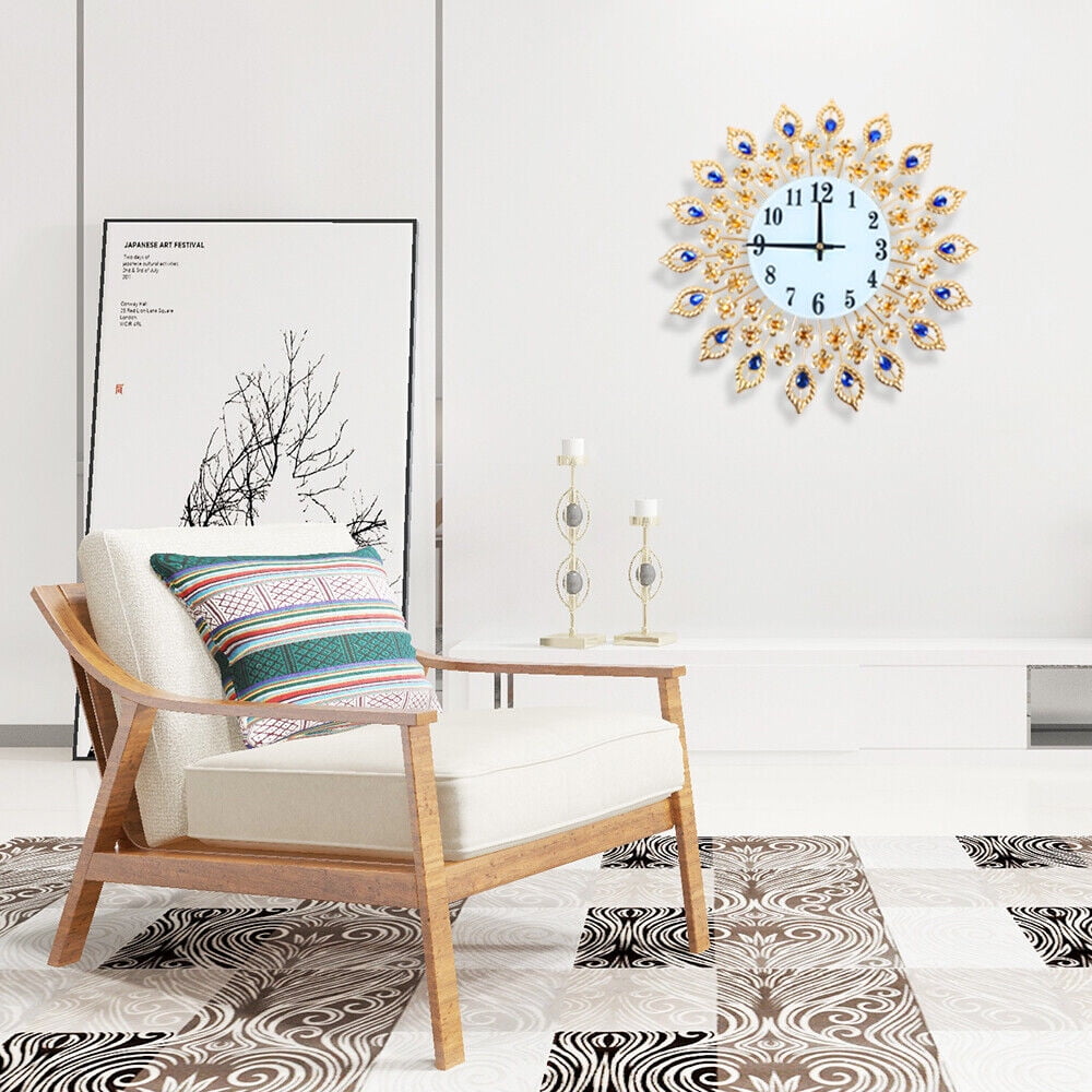 Modern Luxury Large Wall Clock 38cm Iron Large Wall Clock Without ...