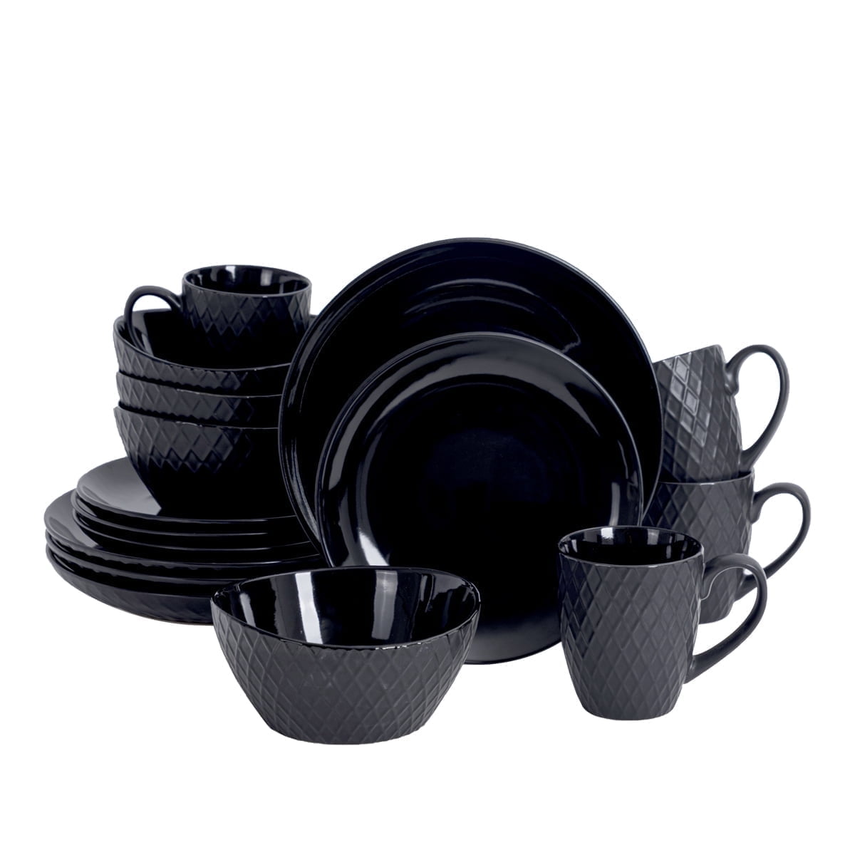 GSHLGAO Modern Luxury White Fine Bone China Dinnerware Set, Elegant ...