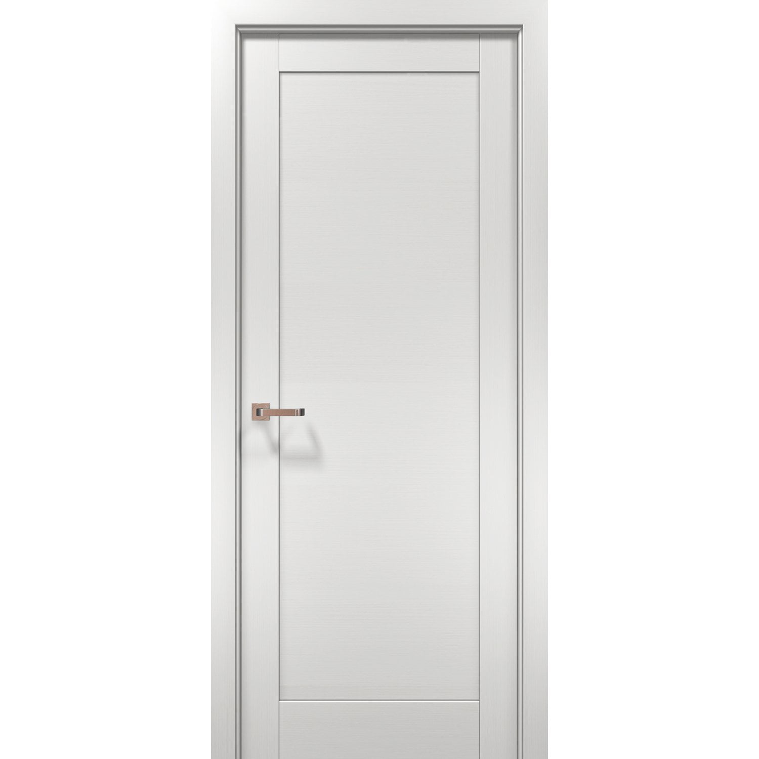 Modern MDF Interior Door 30 x 80 with Hardware | Quadro 4111 White Ash ...