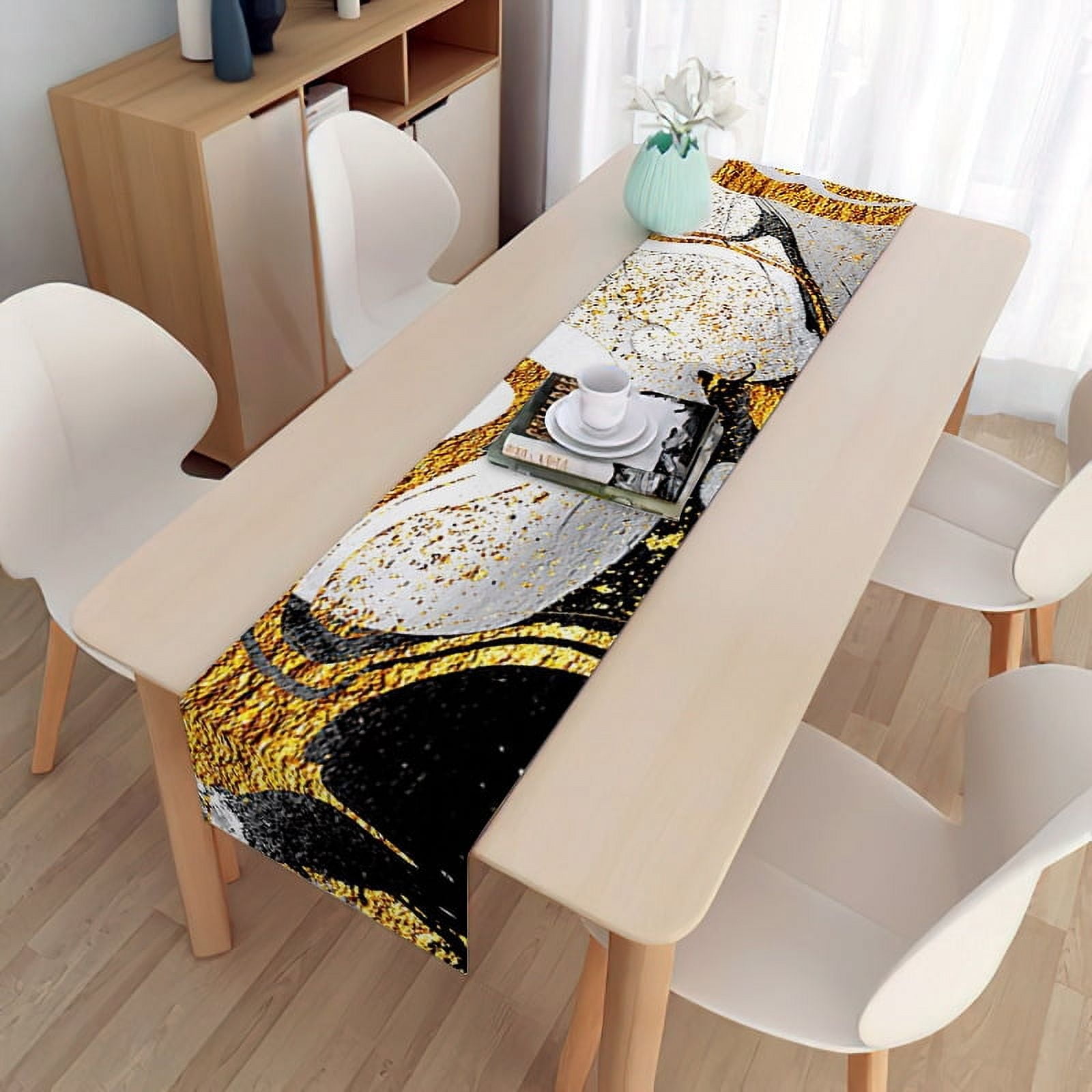 Modern Marble Printing Table Runners Modern Linen Tablecloths Home ...