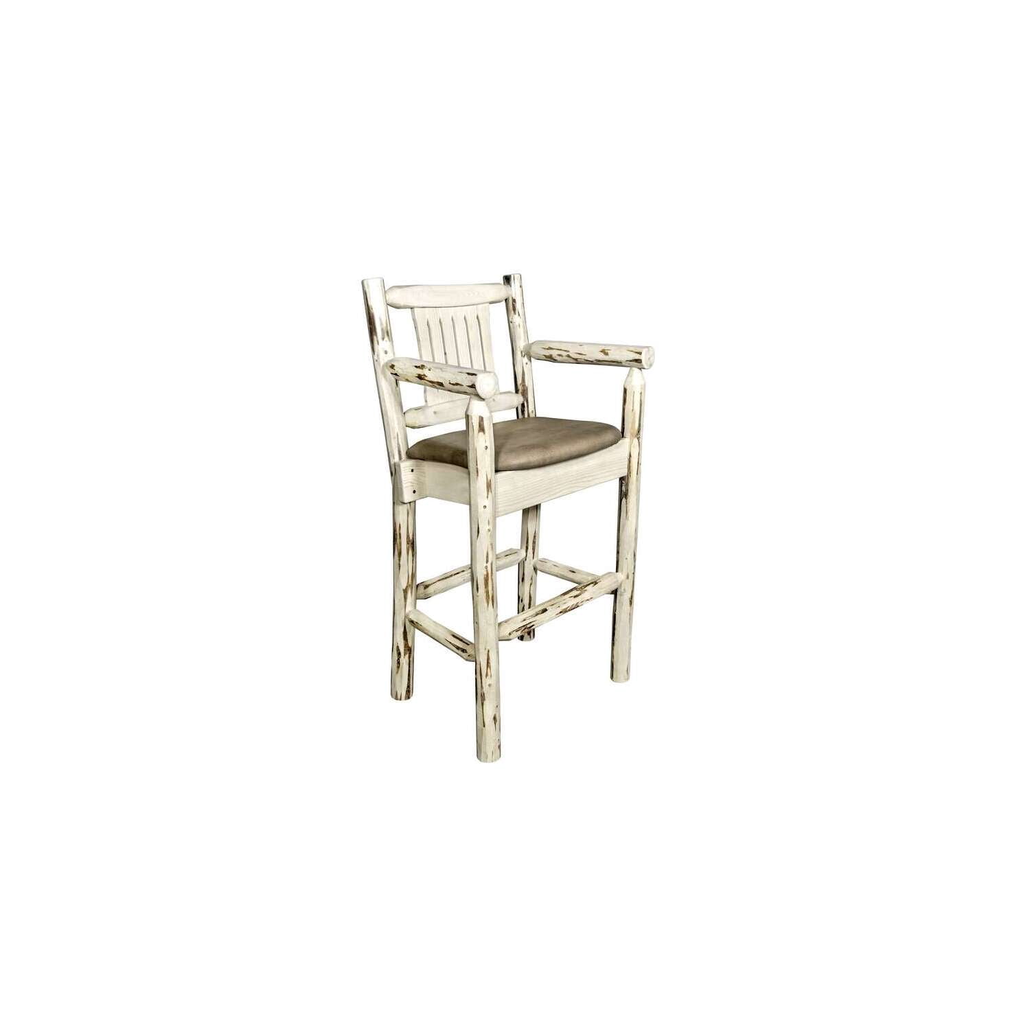 Modern Marvel Counter Height Barstool 18"L x 24"W x 38"H Buckskin ...